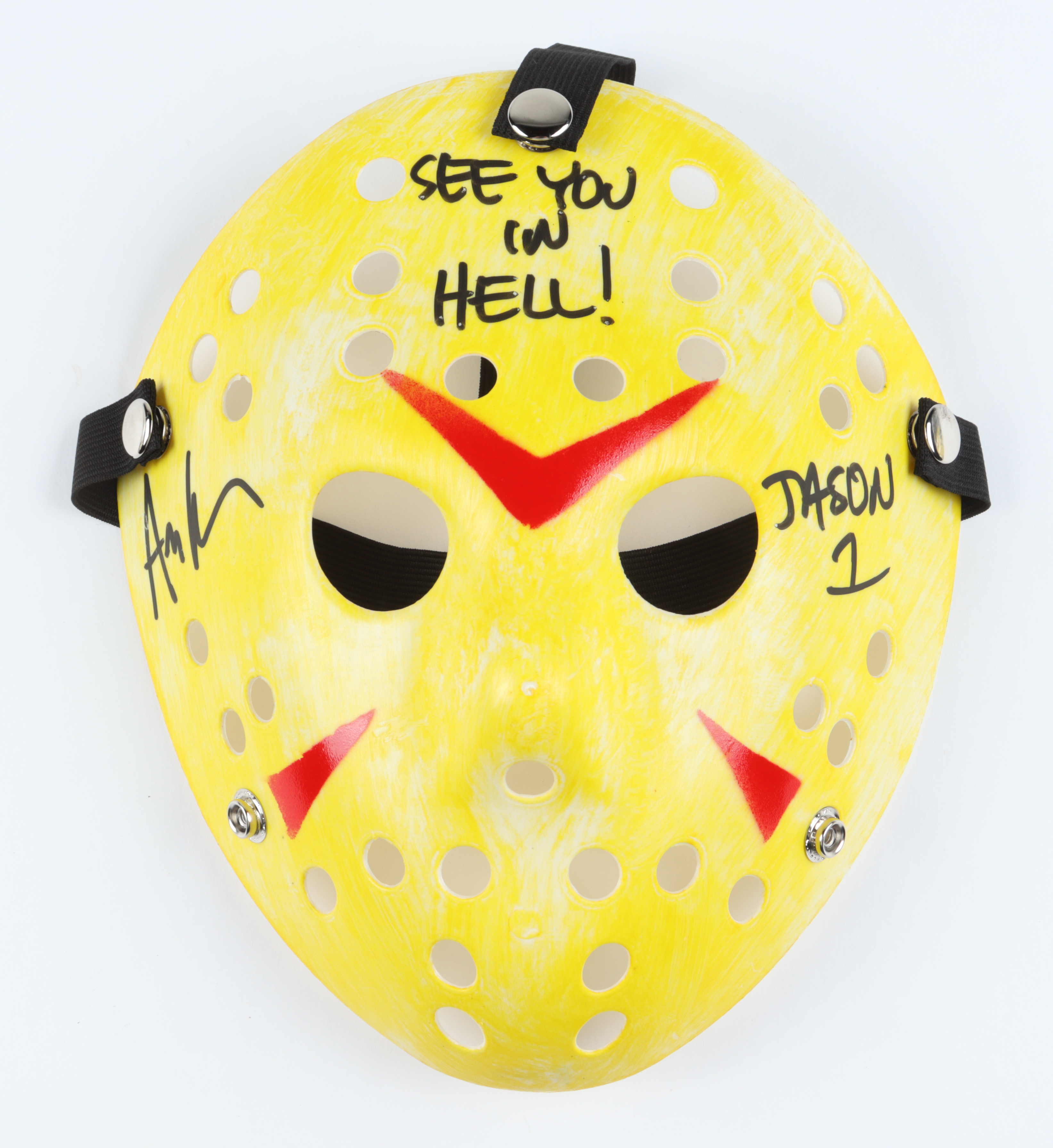 Ari Lehman Signed "Friday the 13th" Mask Inscribed "See You In Hell ...