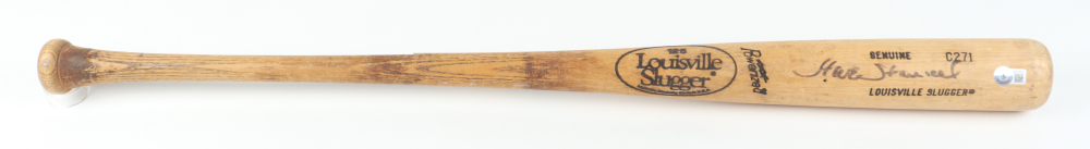 Steve Stanicek Signed Game-Used Louisville Slugger Baseball Bat ...
