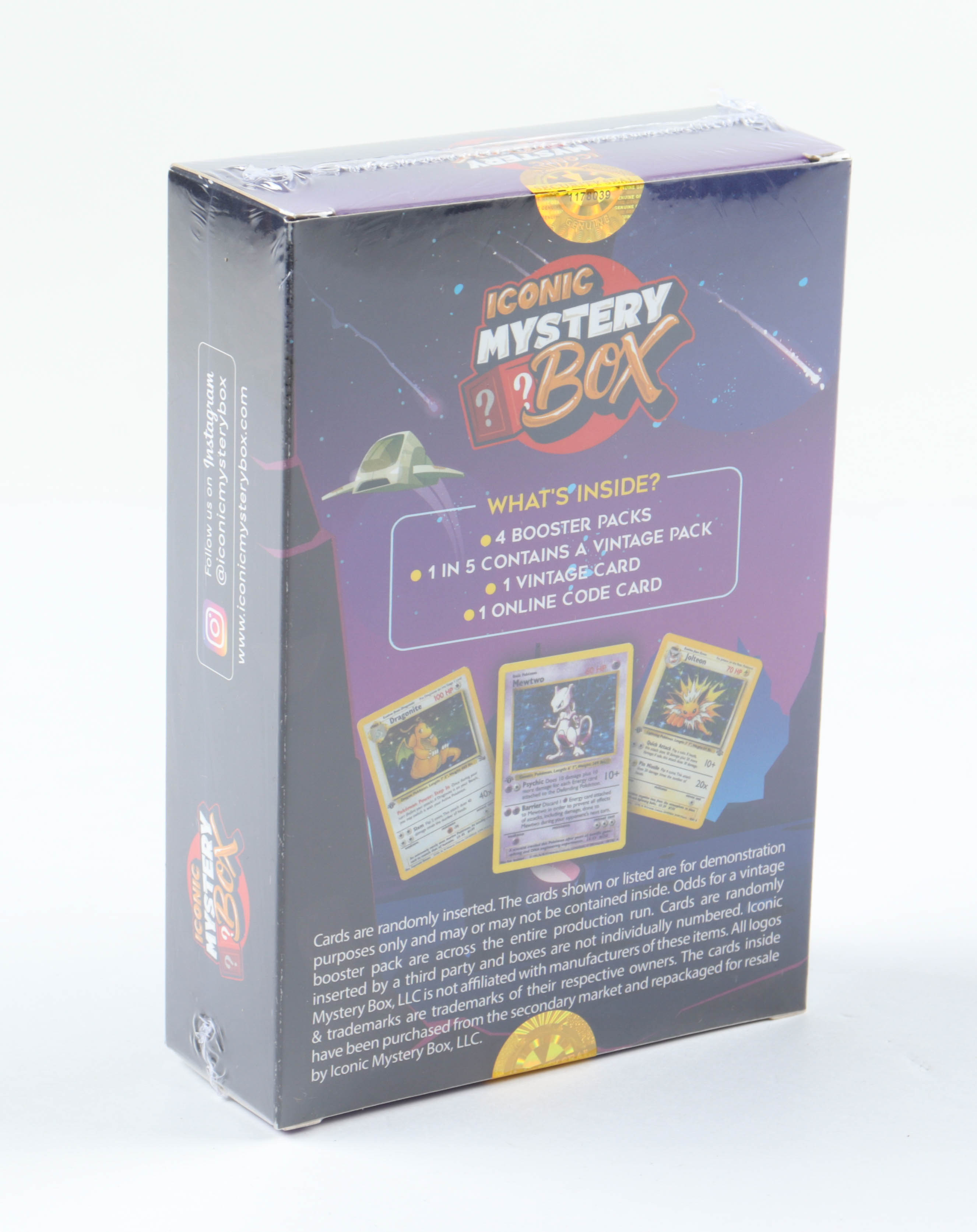 Iconic Pokemon Mystery Box with (4) Booster Packs | Pristine Auction