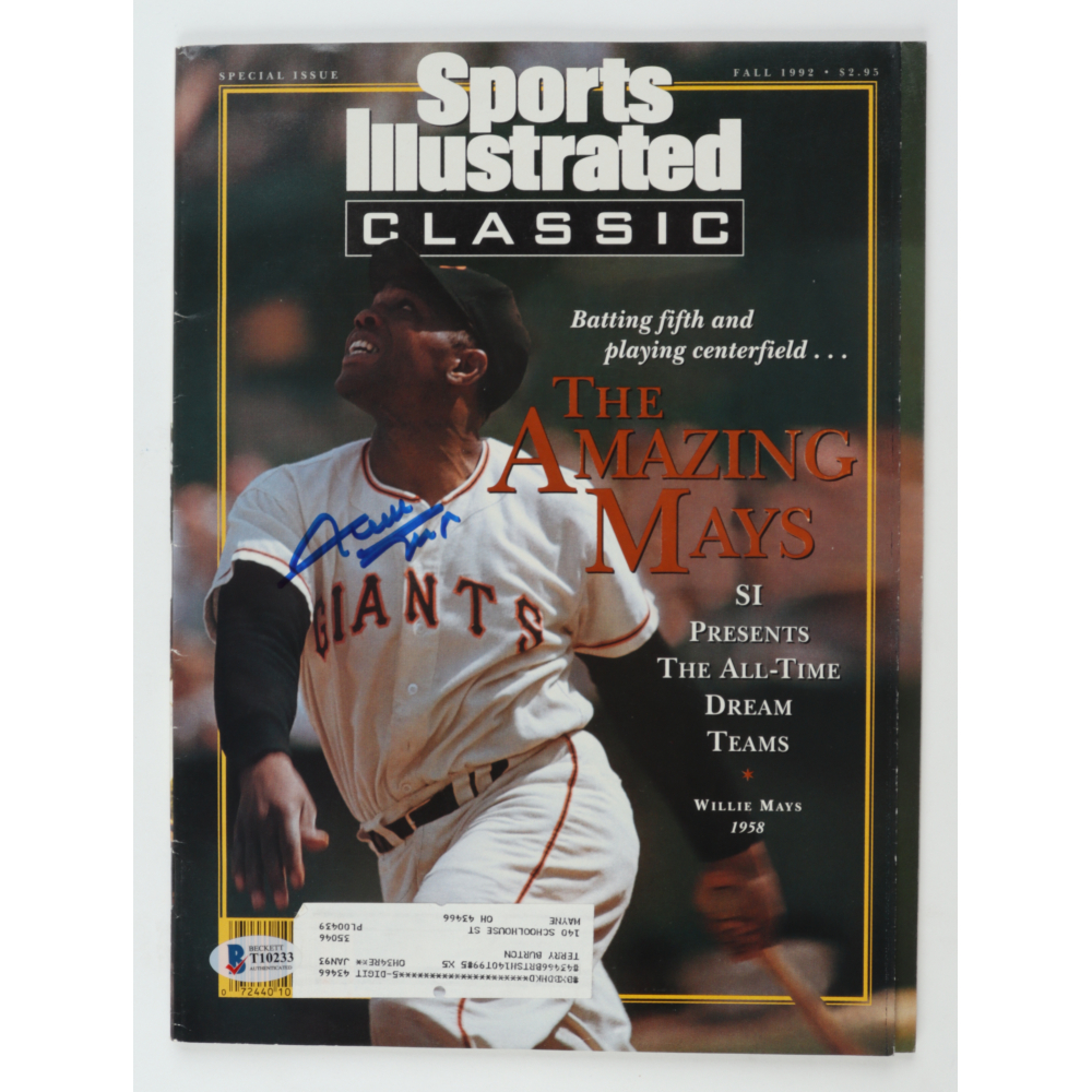 Willie Mays Signed 1992 "Sports Illustrated Classic" Magazine (Beckett ...