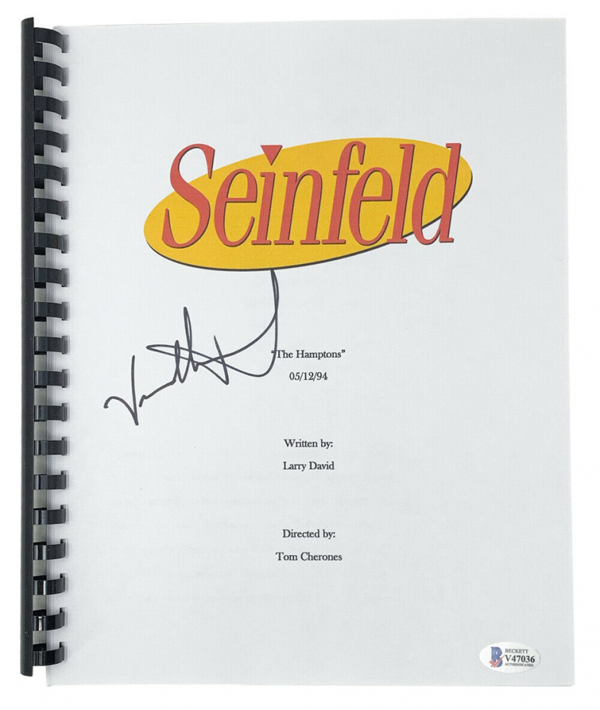 Jason Alexander Signed "Seinfeld: The Hamptons" Episode Script (Beckett ...