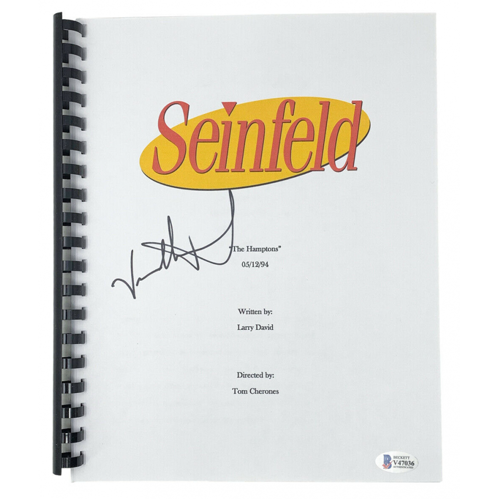 Jason Alexander Signed "Seinfeld: The Hamptons" Episode Script (Beckett ...