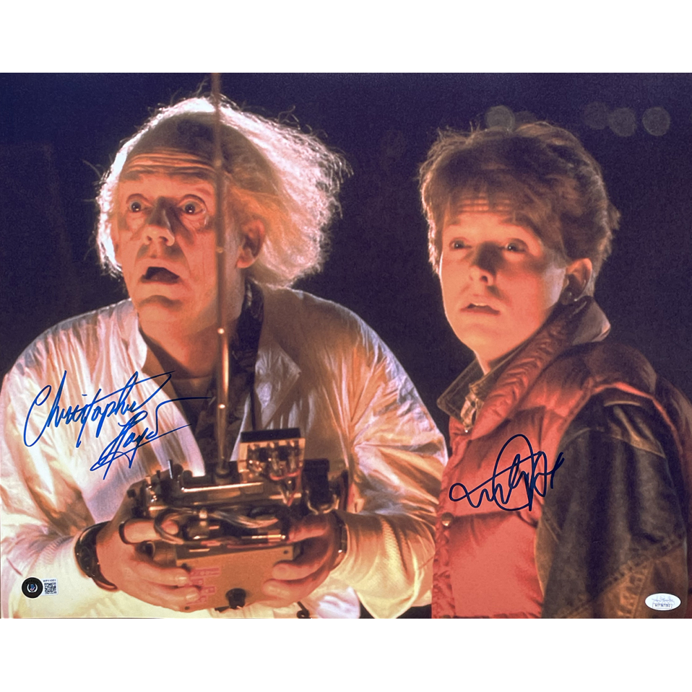Michael J. Fox & Christopher Lloyd Signed "Back to the Future" 16x20 ...
