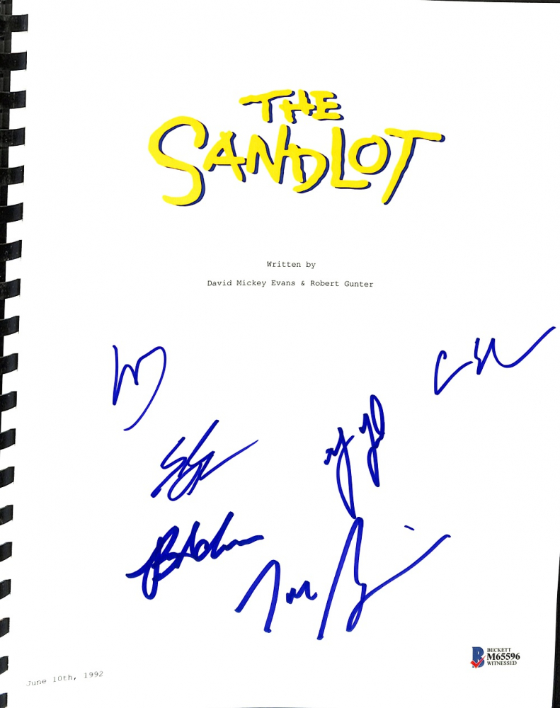 "The Sandlot" Movie Script Cast-Signed by (6) with Tom Guiry, Chauncey ...