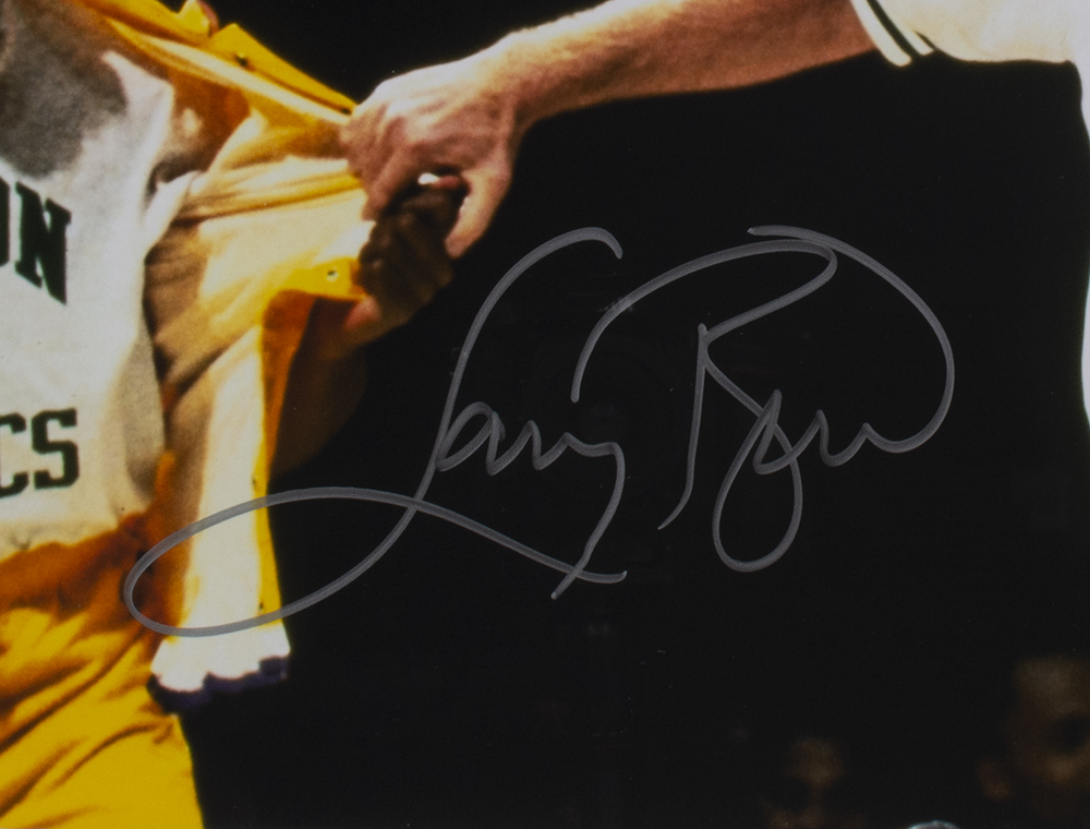 Larry Bird Signed Celtics Custom Framed Photo Display (JSA & Bird ...