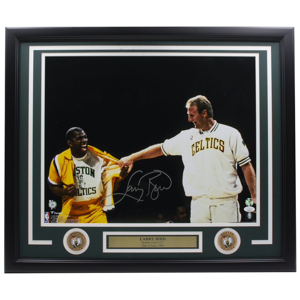 Larry Bird Signed Celtics Custom Framed Photo Display (JSA & Bird) | Pristine Auction