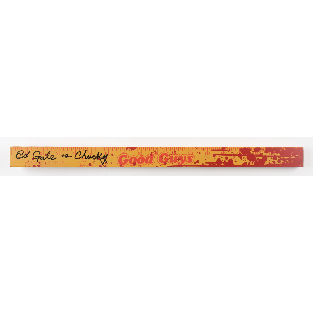 Ed Gale Signed "Child's Play" Good Guys Ruler Inscribed "As Chucky ...