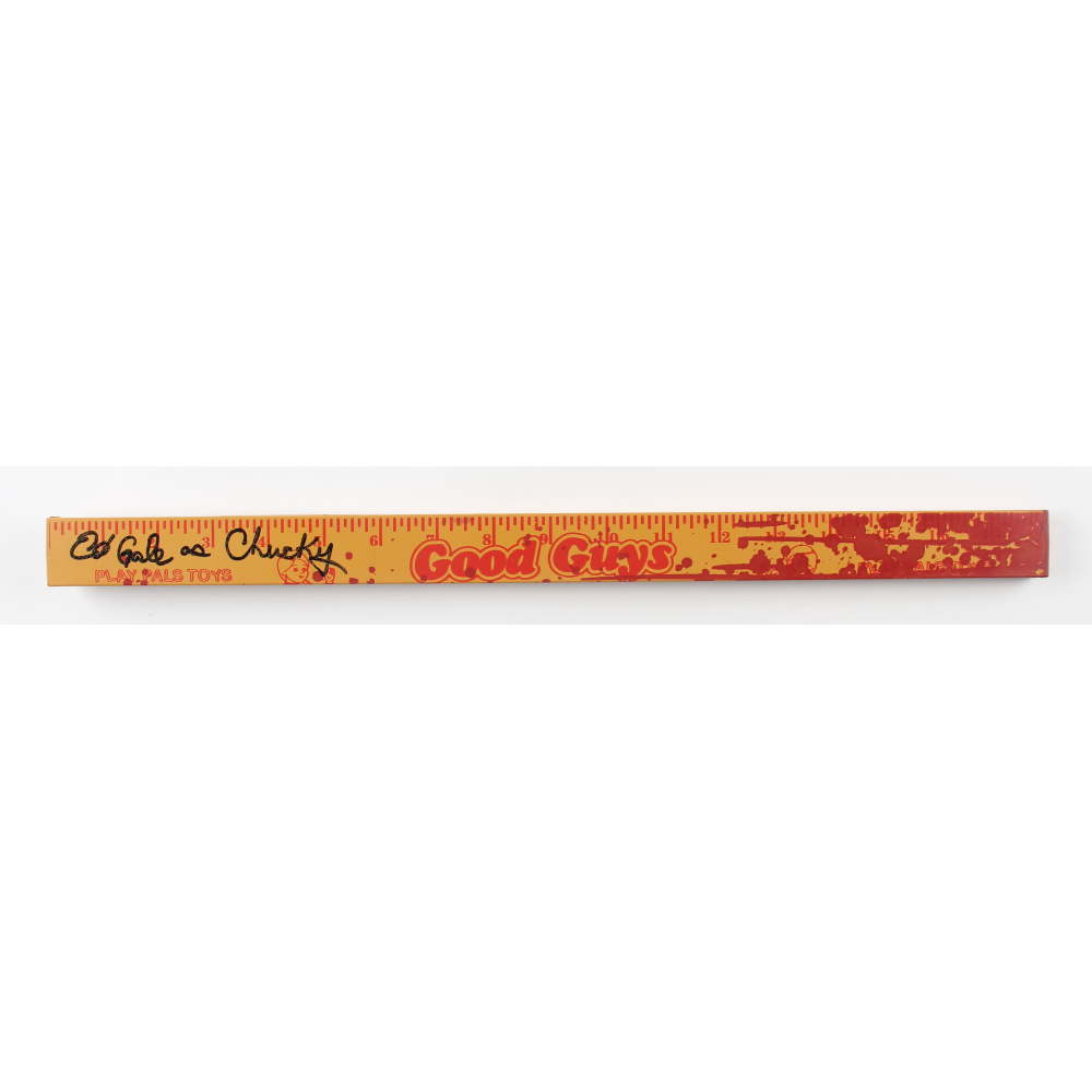 Ed Gale Signed "Child's Play" Good Guys Ruler Inscribed "As Chucky ...