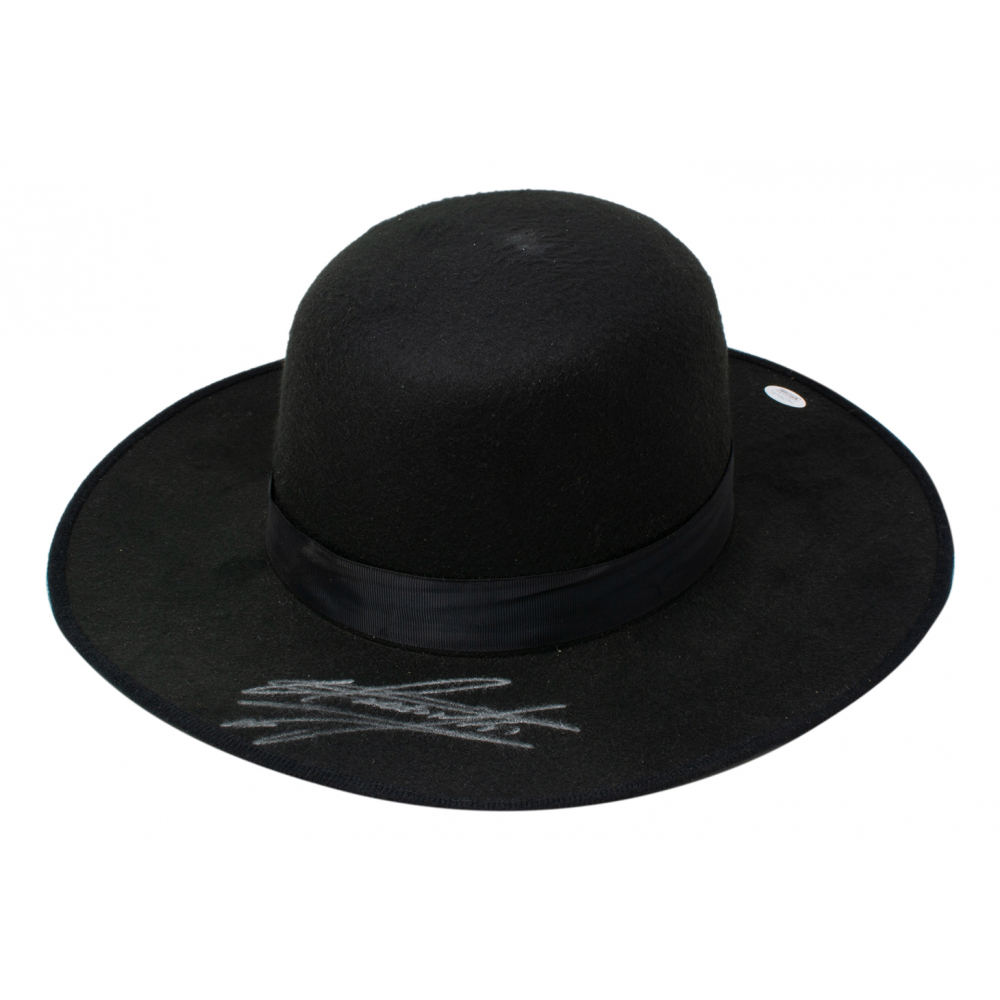 The Undertaker Signed Wide Brim Open Crown Hat (JSA Hologram ...