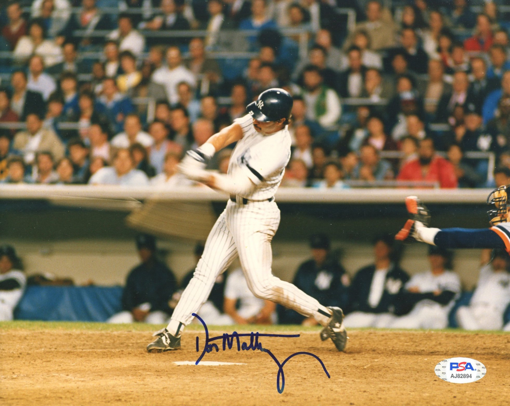 Don Mattingly Signed Yankees 8x10 Photo (PSA COA) | Pristine Auction