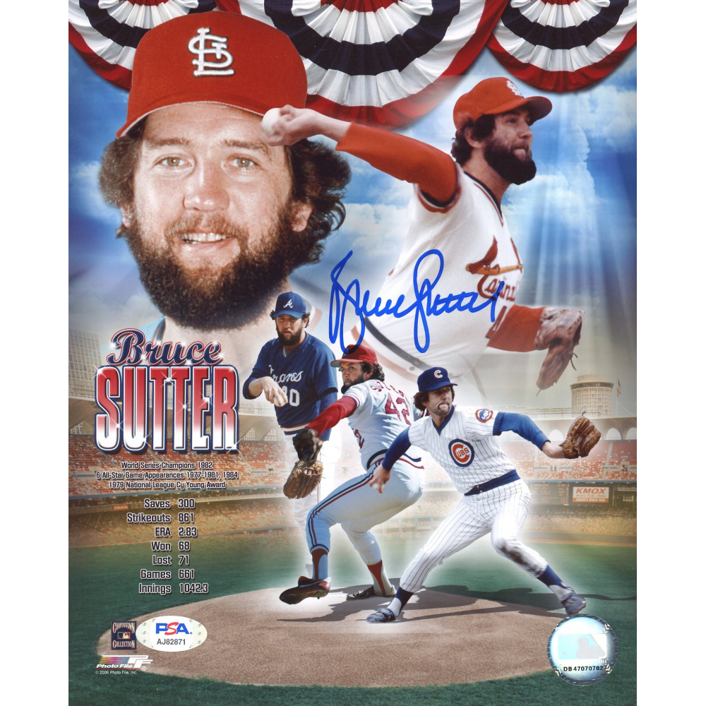 Bruce Sutter Signed 8x10 Photo (PSA COA) | Pristine Auction