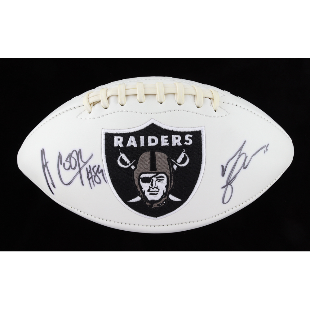 Amari Cooper & Michael Crabtree Signed Raiders Logo Football (JSA COA ...