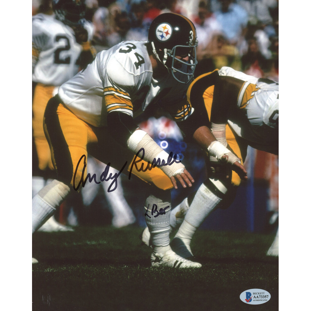 Andy Russell Signed Steelers 8x10 Photo Inscribed "LBer" (Beckett ...