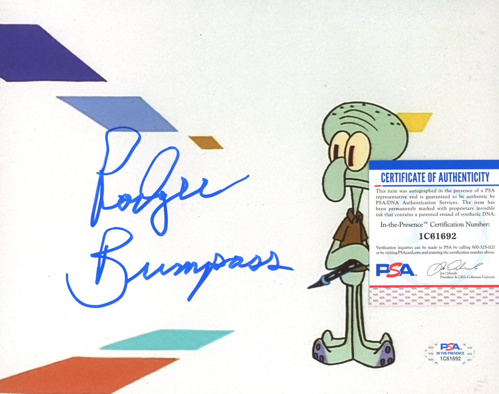 Rodger Bumpass Signed "SpongeBob SquarePants" 8x10 Photo (PSA ...