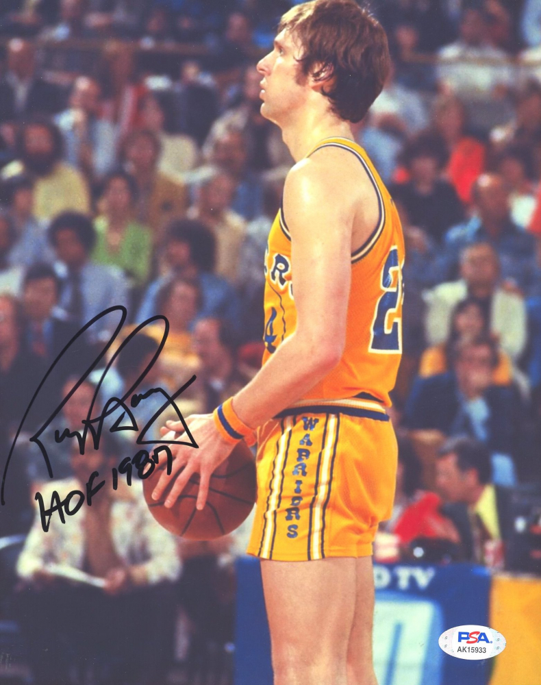 Rick Barry Signed Warriors 8x10 Photo Inscribed "HOF 1987" (PSA ...