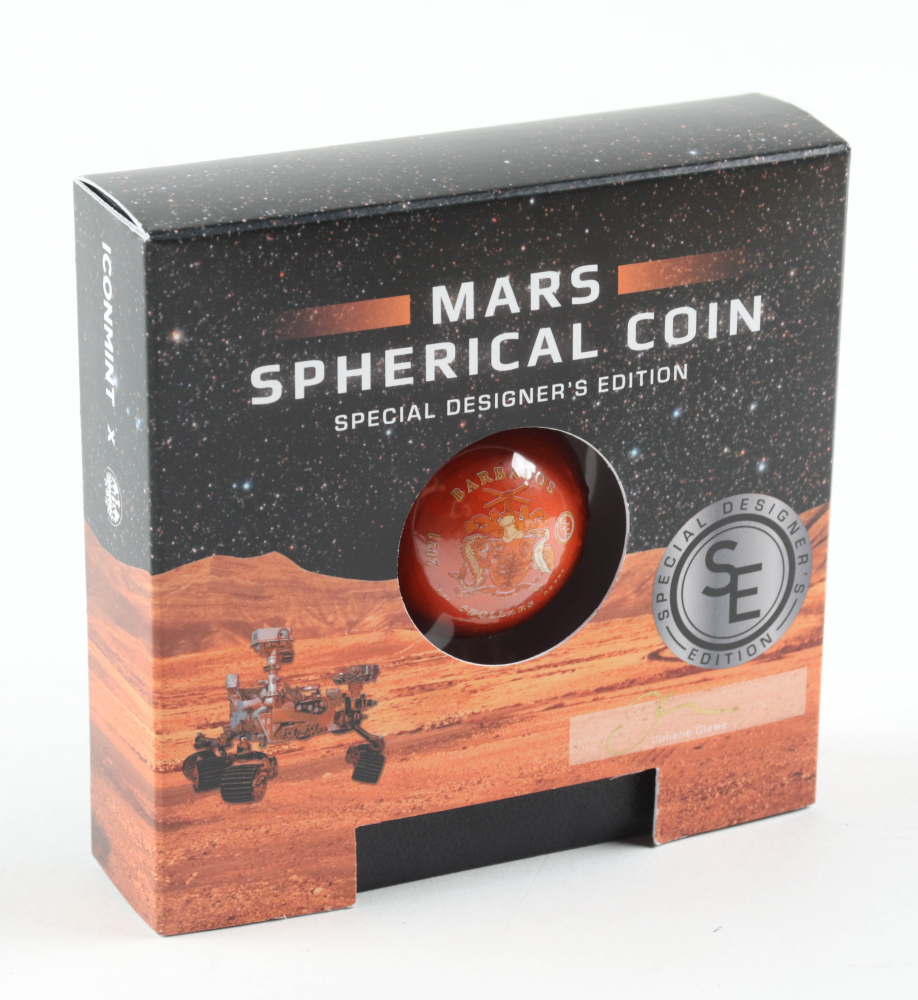 2021 Barbados Mars Spherical 1 Oz Silver - Icon Mint - Designers ...