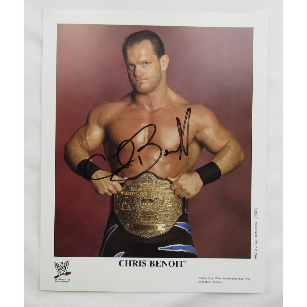 Chris Benoit Signed WWF 8x10 Photo (JSA LOA) | Pristine Auction