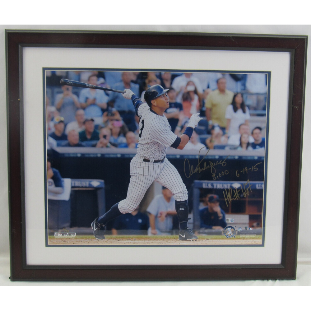 Alex Rodriguez Signed Yankees 22x26 LE Custom Framed Photo Display ...