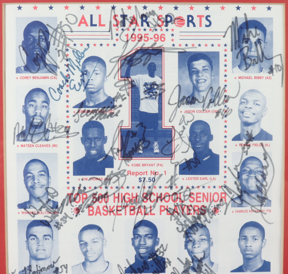 1995-96 Top 500 High School Senior Basketball Players 12x15 Custom ...