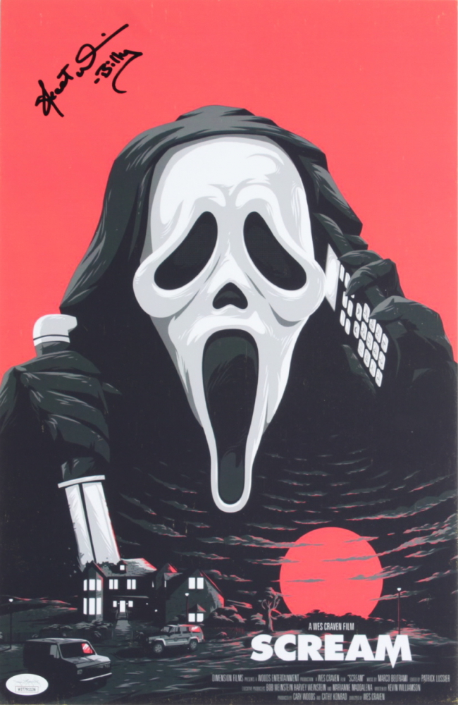 Skeet Ulrich Signed "Scream" 11x17 Poster Print Inscribed "-Billy" (JSA ...