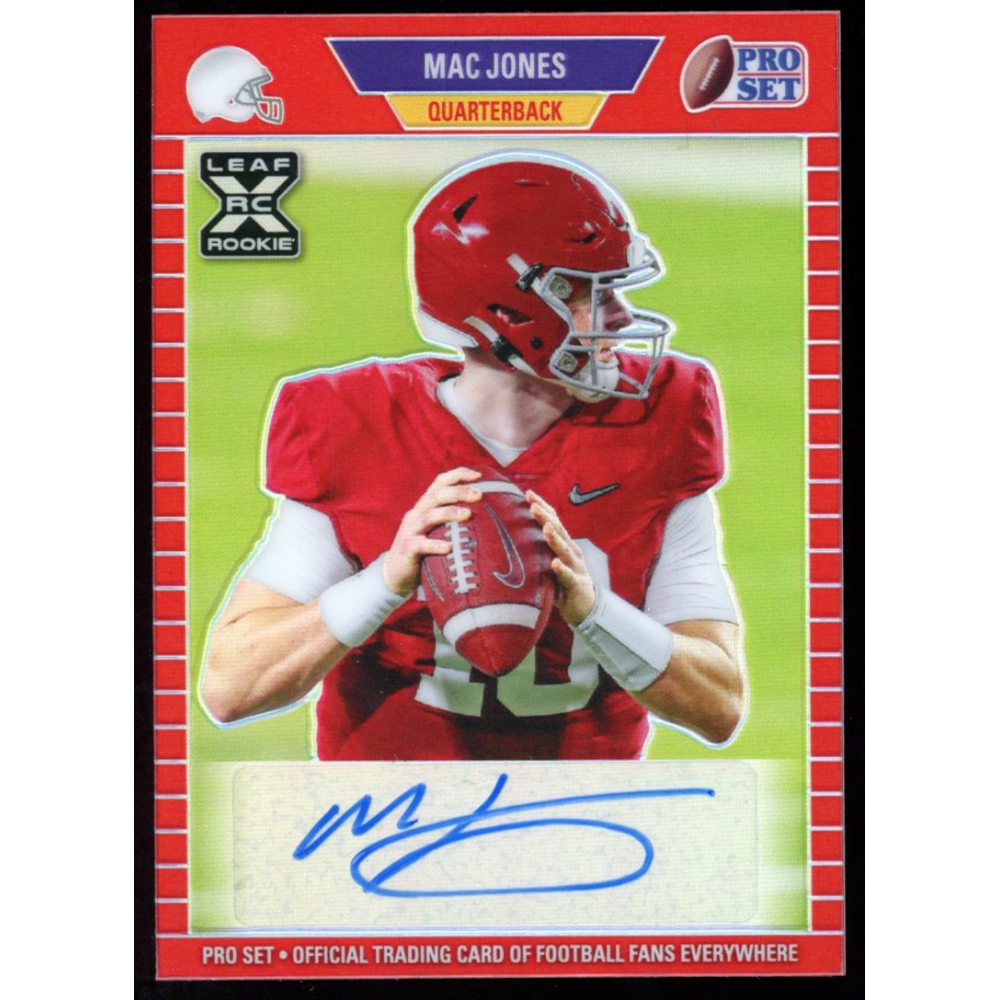 Mac Jones 2021 Leaf Pro Set Metal Autographs Rainbow Red #PAMJ1 #16/100 ...