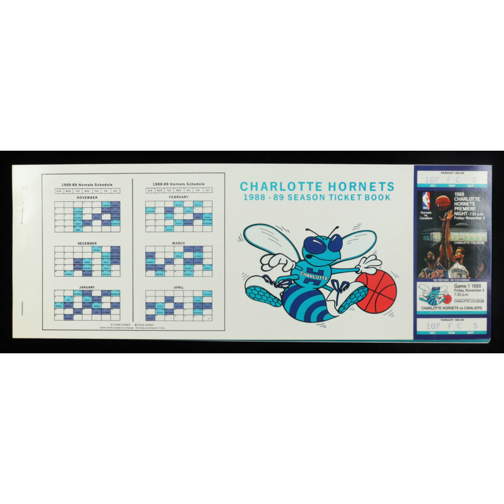 1988-89 Hornets Season Ticket Booklet | Pristine Auction