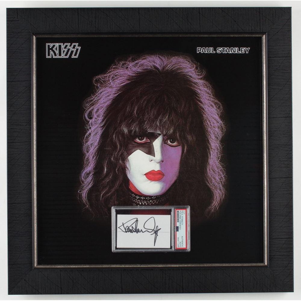 Paul Stanley Signed "KISS" 19x19 Custom Framed Cut Display (PSA ...