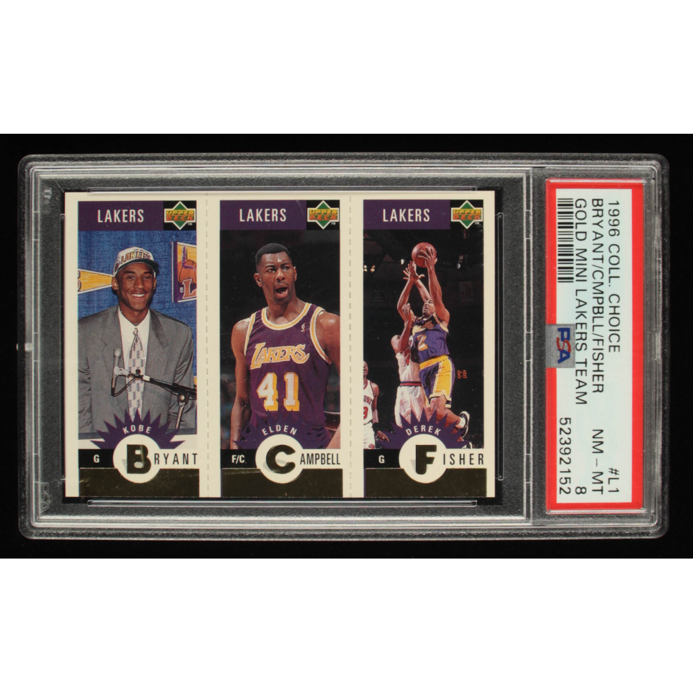 Kobe Bryant / Elden Campbell / Derek Fisher 1996-97 Collector's Choice ...
