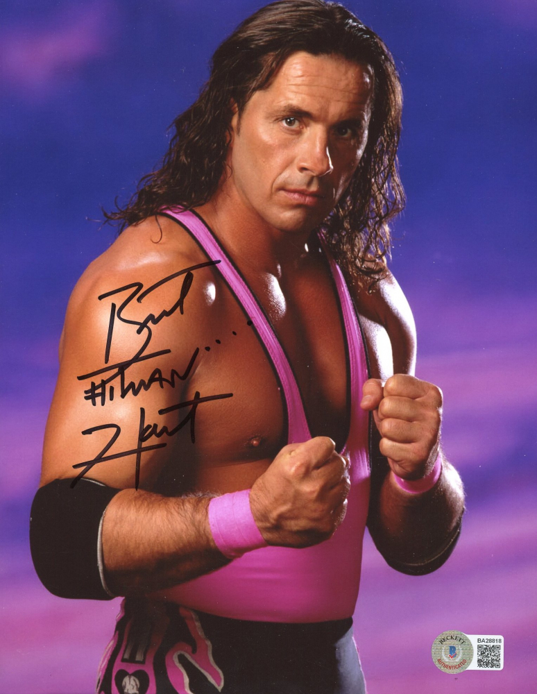 Bret "The Hitman" Hart Signed 8x10 Photo (Beckett) | Pristine Auction