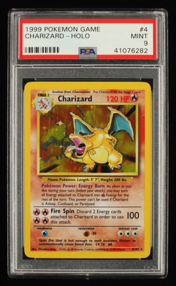 Charizard 1999 Pokemon Base Unlimited #4 Holo (PSA 9) | Pristine Auction