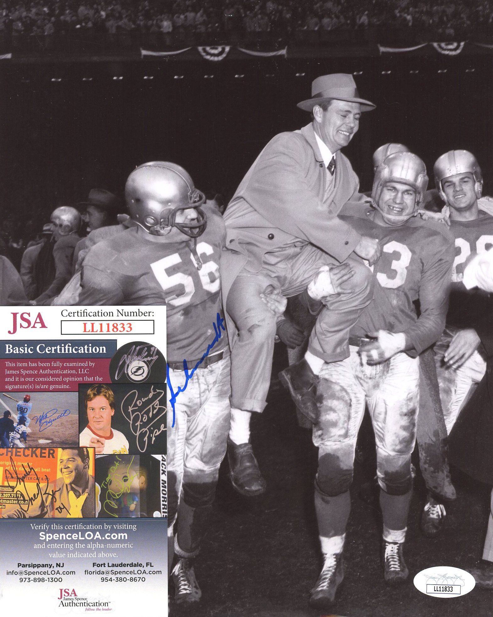 Joe Schmidt Signed Lions 8x10 Photo (JSA COA) | Pristine Auction