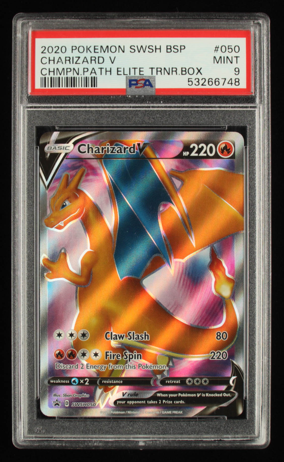 Charizard V 2020 Pokemon Sword and Shield Champion's Path #SWSH050 (PSA 9) | Pristine Auction