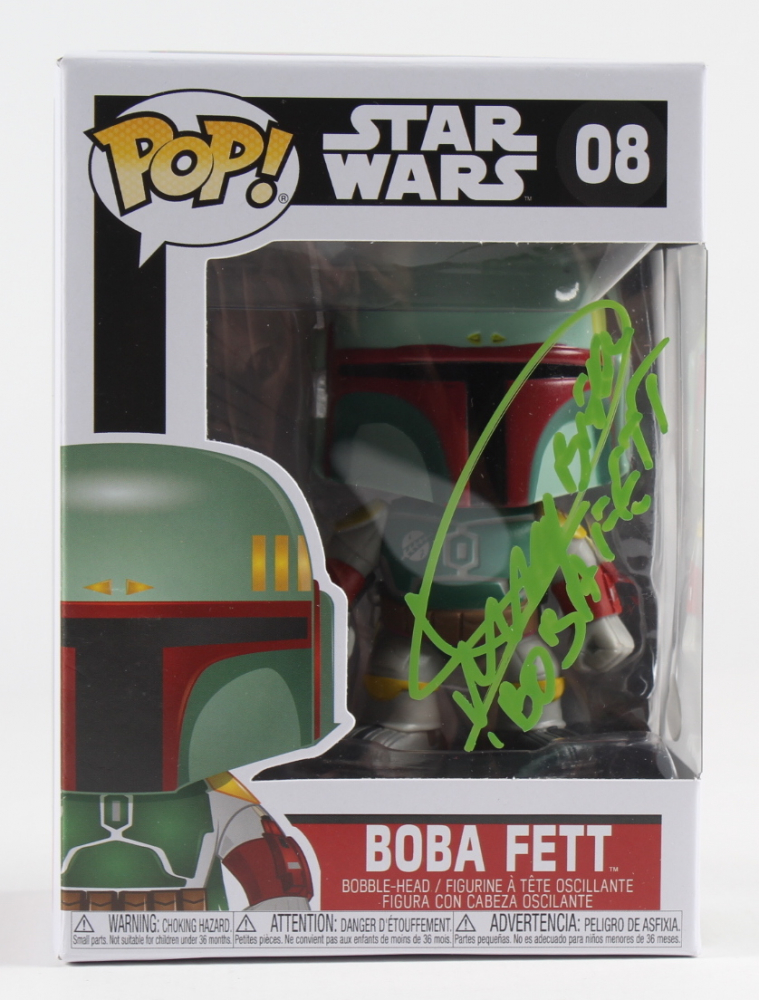Dickey Beer Signed "Star Wars" #08 Boba Fett Funko Pop! Vinyl Figure ...