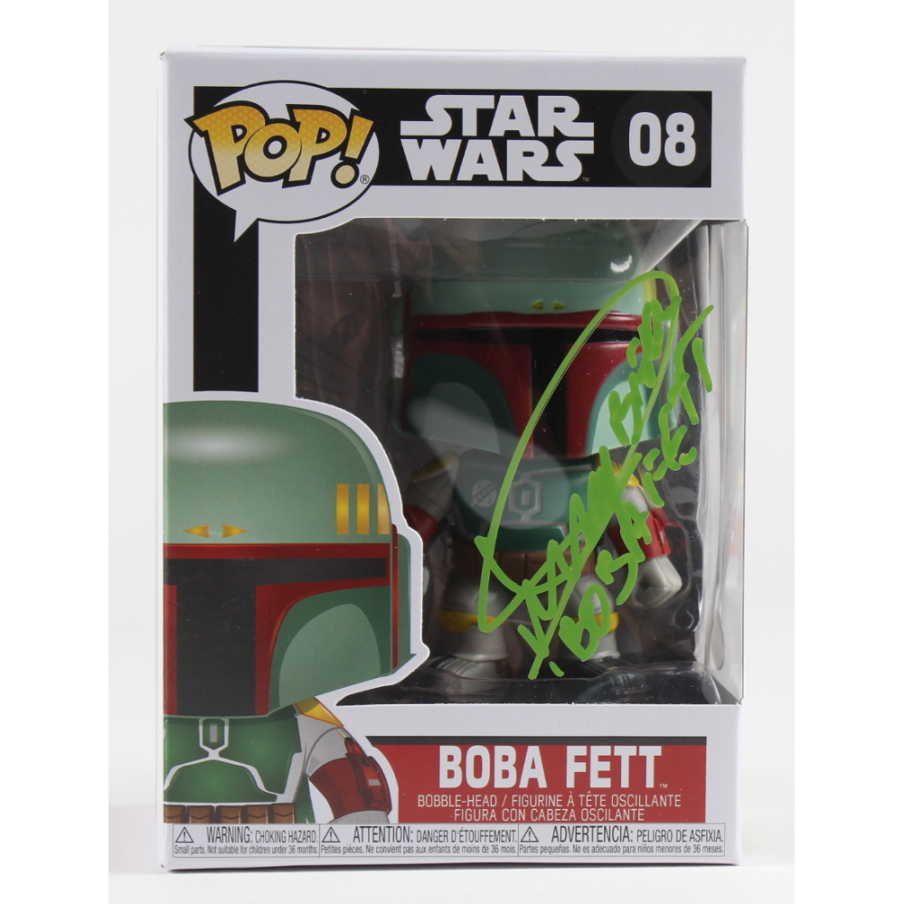 Dickey Beer Signed "Star Wars" #08 Boba Fett Funko Pop! Vinyl Figure ...