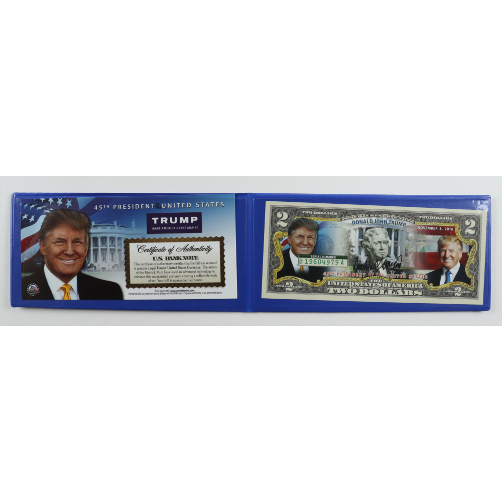 Donald Trump Genuine Legal Tender U.S. $2 Bill Commemorative Edition ...