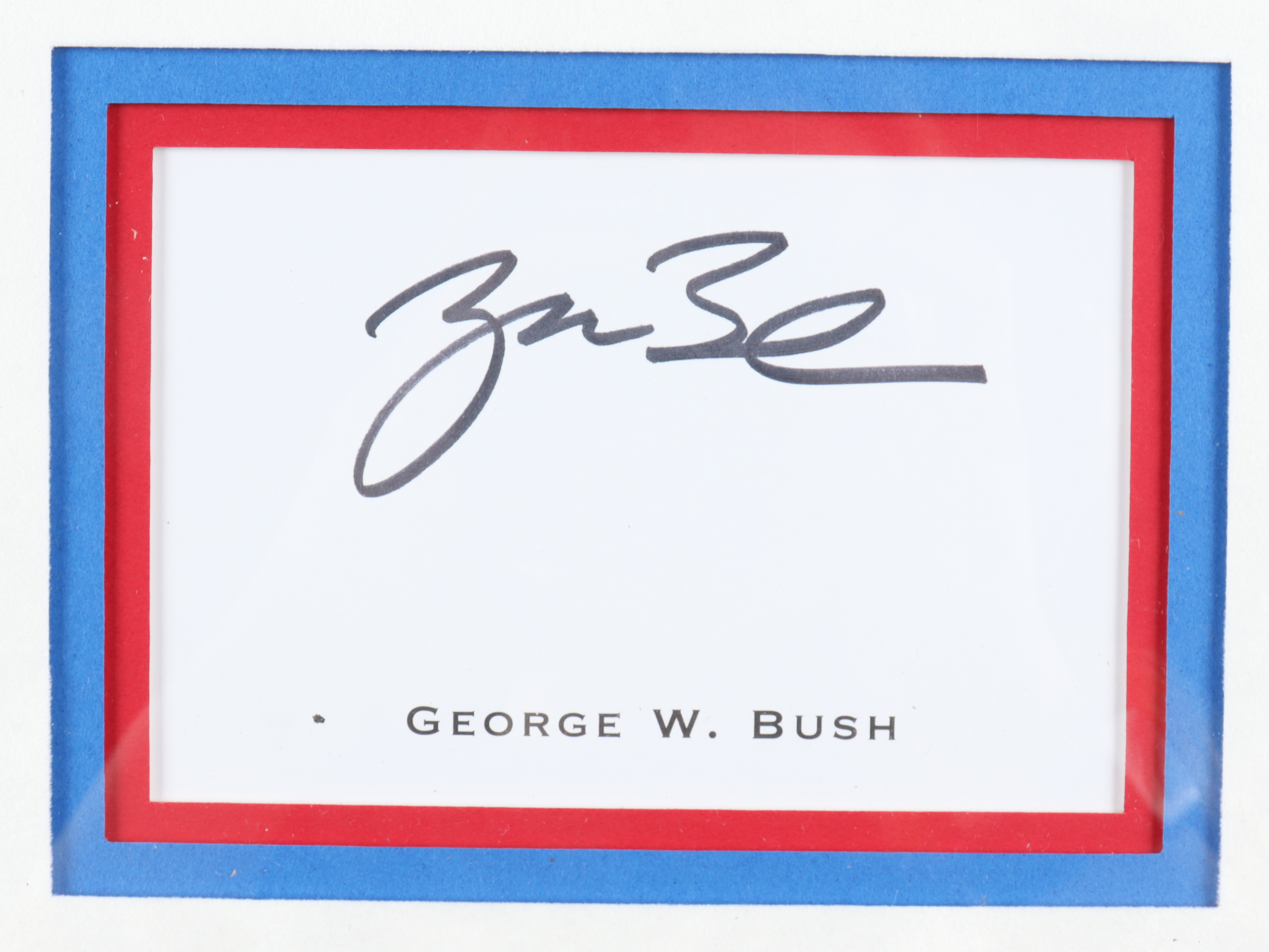 George W. Bush & Andrew Card Signed 14x20 Custom Framed Cut Display ...