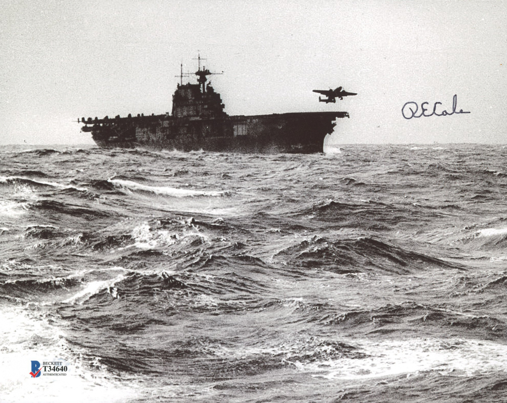 Richard E. Cole Signed "Doolittle Raid Launch" 8x10 Photo (Beckett COA ...