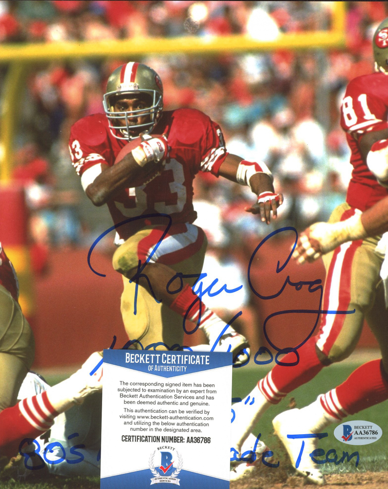 Roger Craig Signed 49ers 8x10 Photo with Multiple Inscriptions (Beckett ...