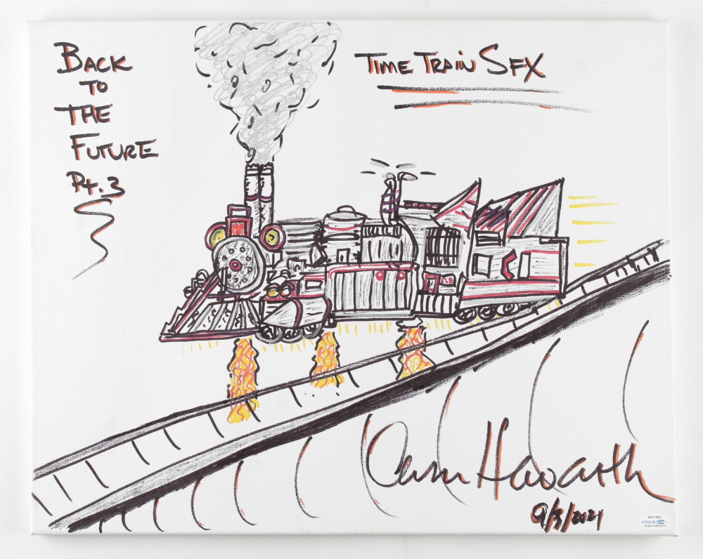 Alan Howarth Signed "Back to the Future Part 3" 16x20 Sketch Inscribed ...