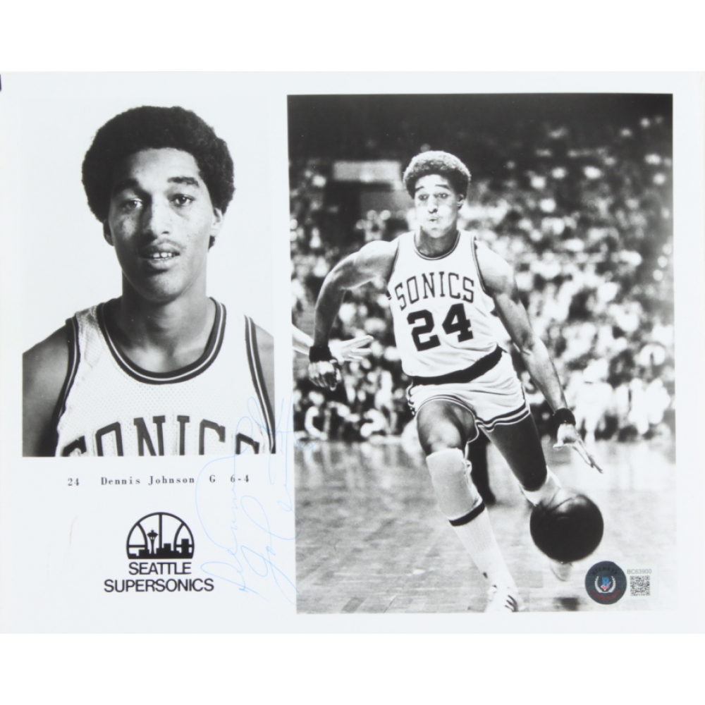 Dennis Johnson Signed Supersonics 8x10 Photo (Beckett) | Pristine Auction