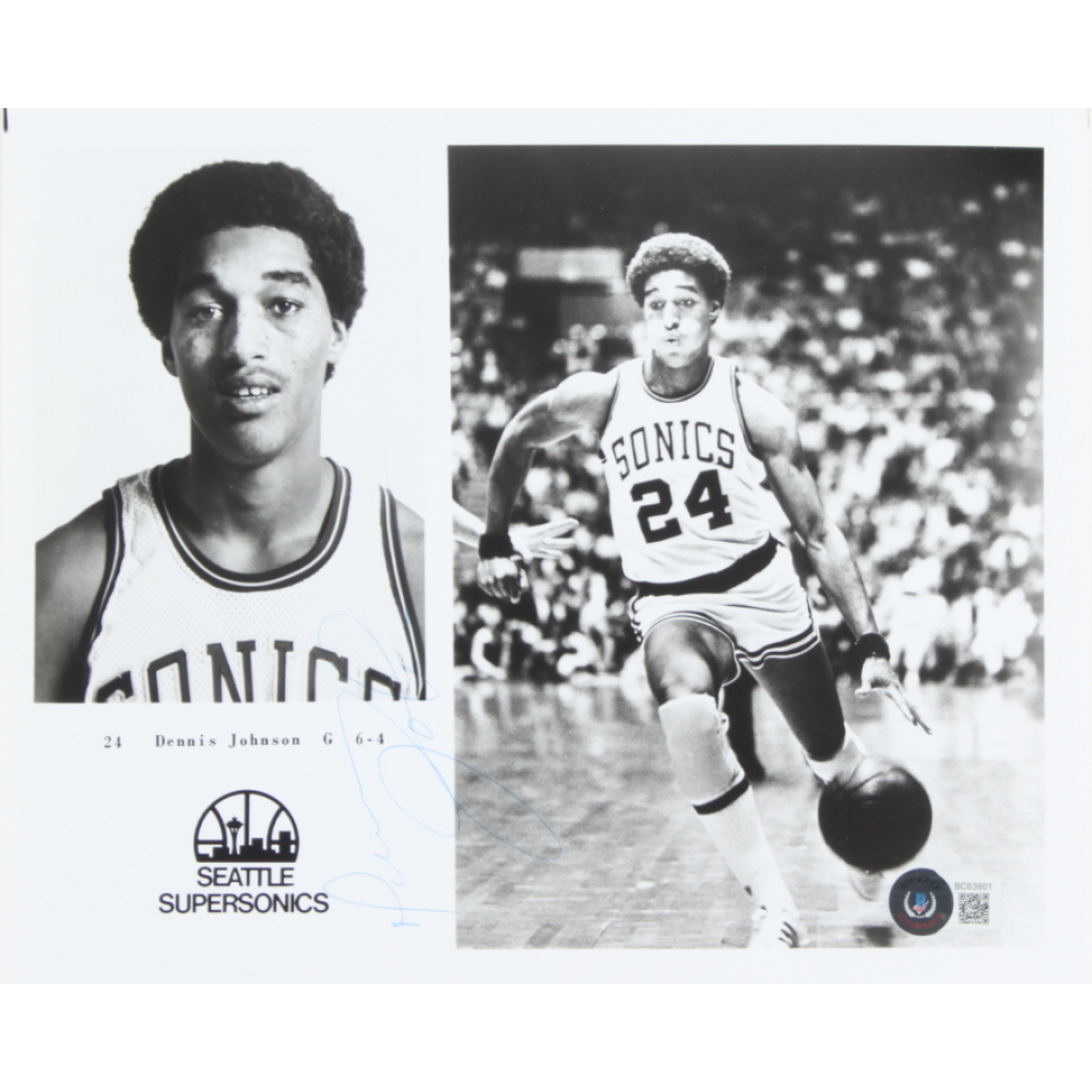 Dennis Johnson Signed Supersonics 8x10 Photo (Beckett) | Pristine Auction