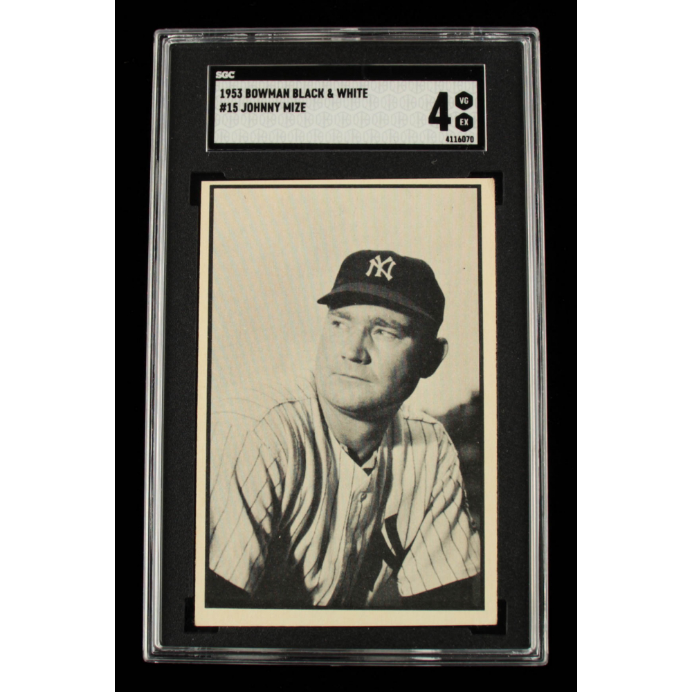 Johnny Mize 1953 Bowman Black and White #15 (SGC 4) | Pristine Auction