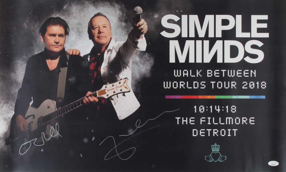 Jim Kerr & Charlie Burchill "Simple Minds" 17x28 Poster (JSA Hologram ...