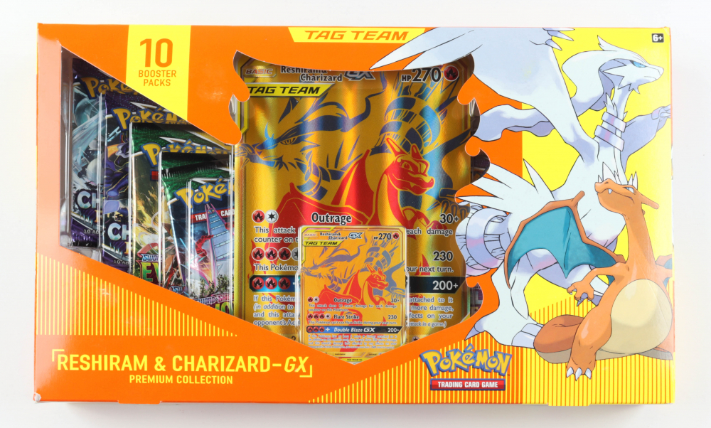 Pokémon TCG: Reshiram & Charizard GX Premium Collection with (10 ...