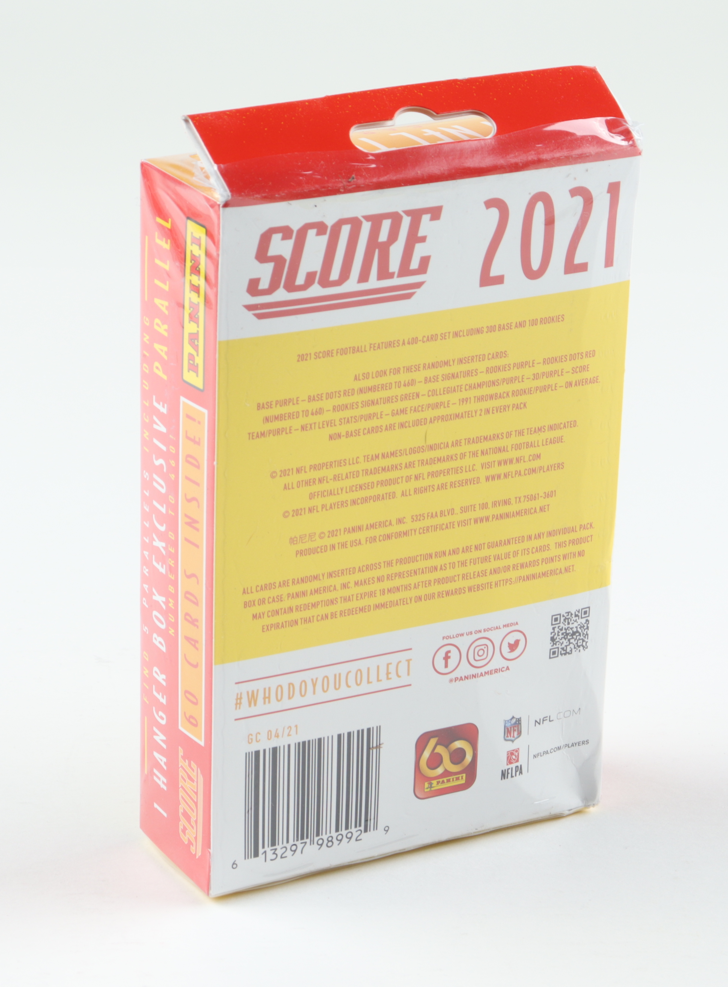 2021 Panini Score Football Hanger Box with (60) Cards | Pristine Auction