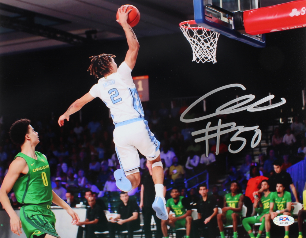 Cole Anthony Signed North Carolina Tar Heels 11x14 Photo (PSA COA ...