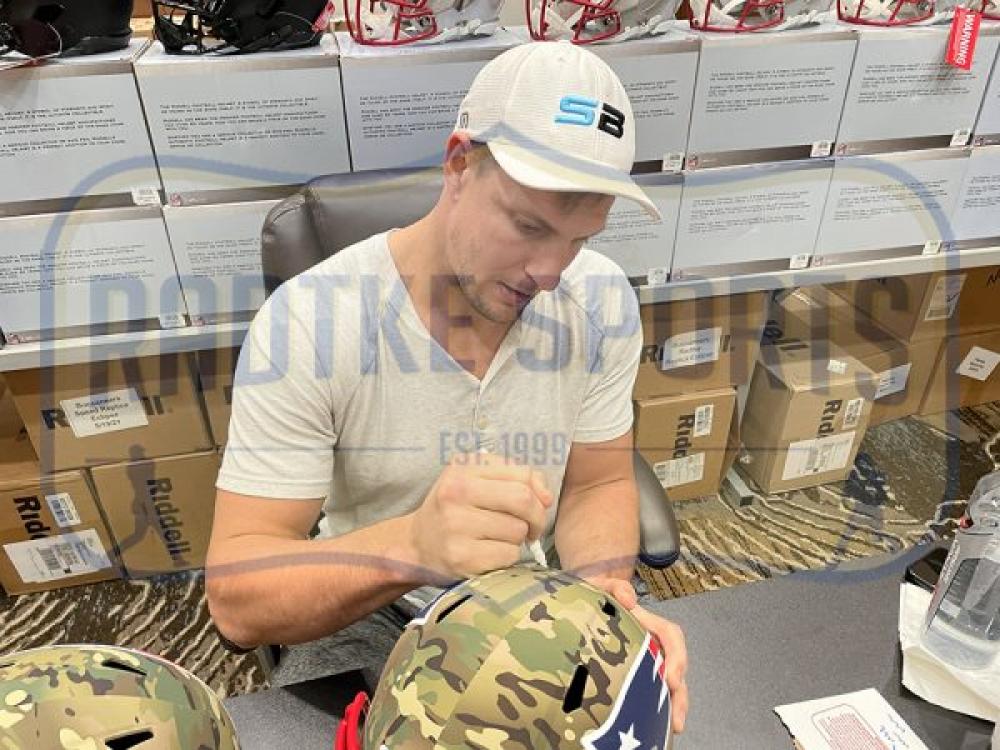 Rob Gronkowski Signed Patriots Full-Size Authentic On-Field Camo ...