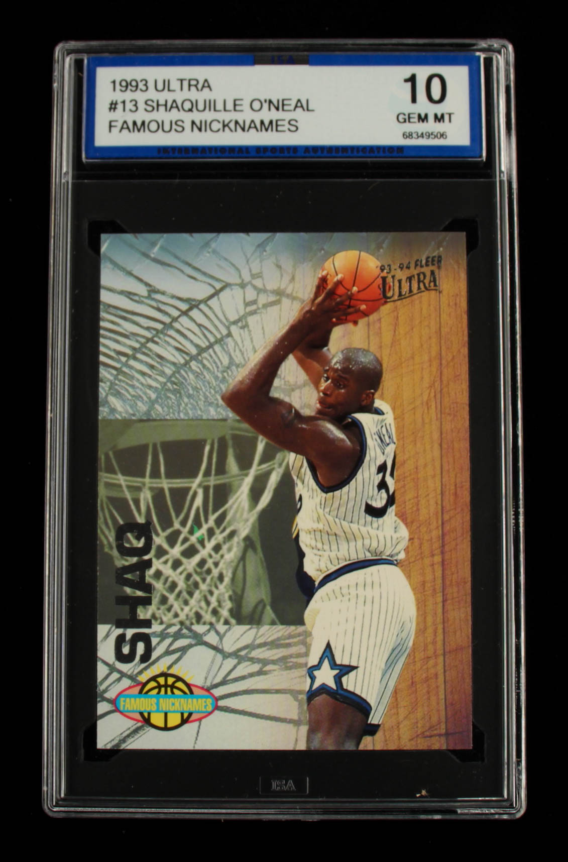 Shaquille O'Neal 1993-94 Ultra Famous Nicknames #13 (ISA 10) | Pristine ...