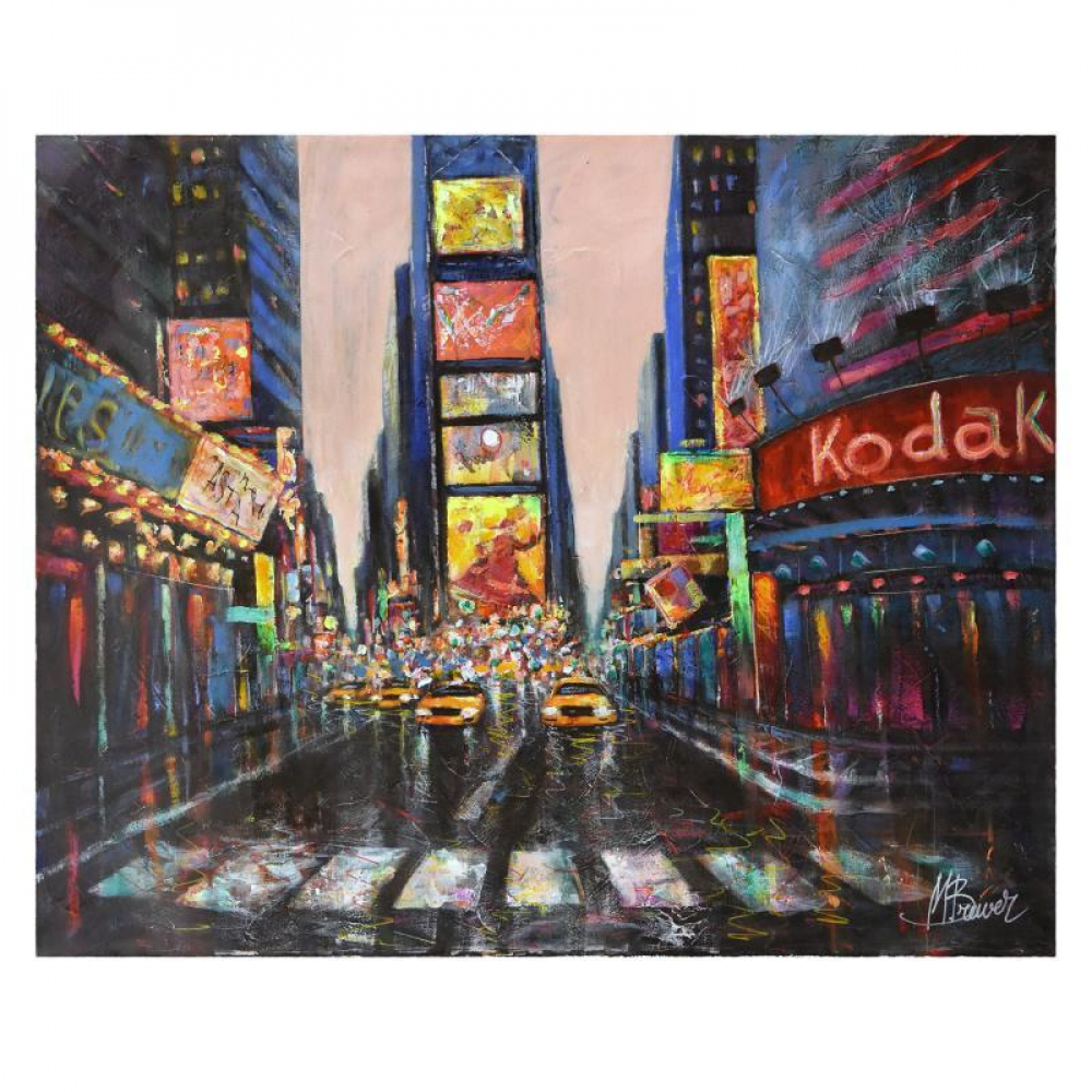 Mark Braver Signed 30x24 Original Acrylic Painting on Canvas | Pristine ...