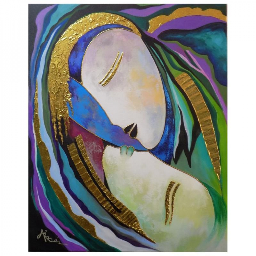 Arbe Signed "The Lovers" 30x24 Original Painting on Canvas (PA ...